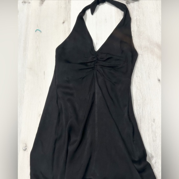 Zara | Dresses | Zara Black Halter Mini Dress | Poshmark